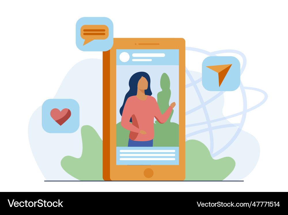 Social media post with picture Royalty Free Vector Image