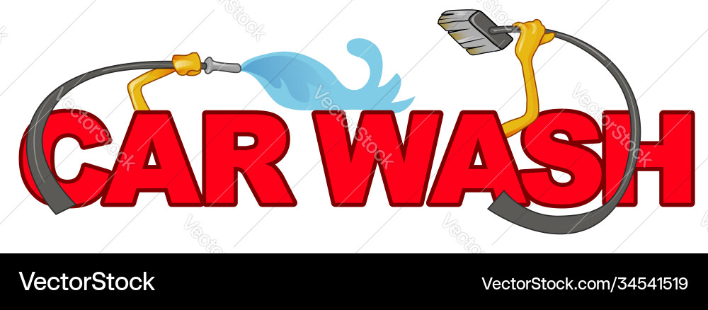Car wash symbol isolated on white Royalty Free Vector Image