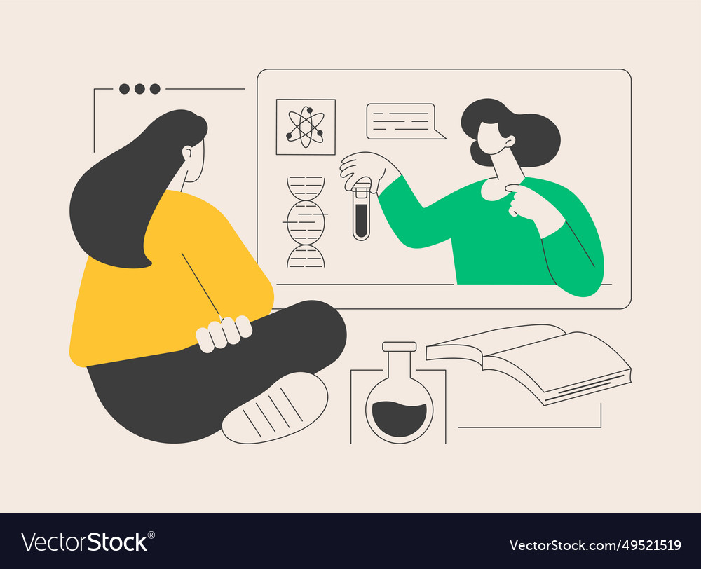 Online Science Tutoring Abstract Concept Vector Image