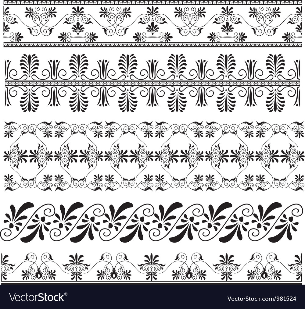 Green borders Royalty Free Vector Image - VectorStock