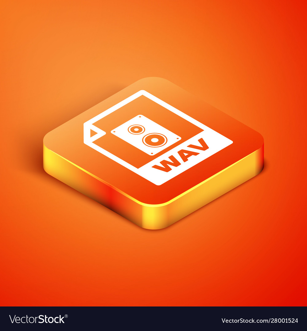 Isometric wav file document download wav button Vector Image Isometric wav file document download wav button Vector Image