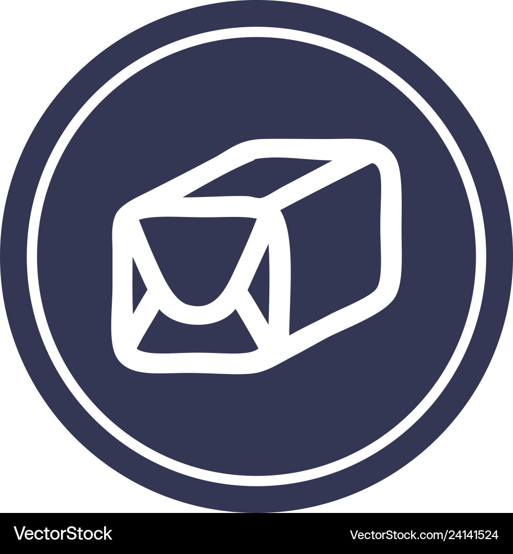 Wrapped parcel circular icon Royalty Free Vector Image