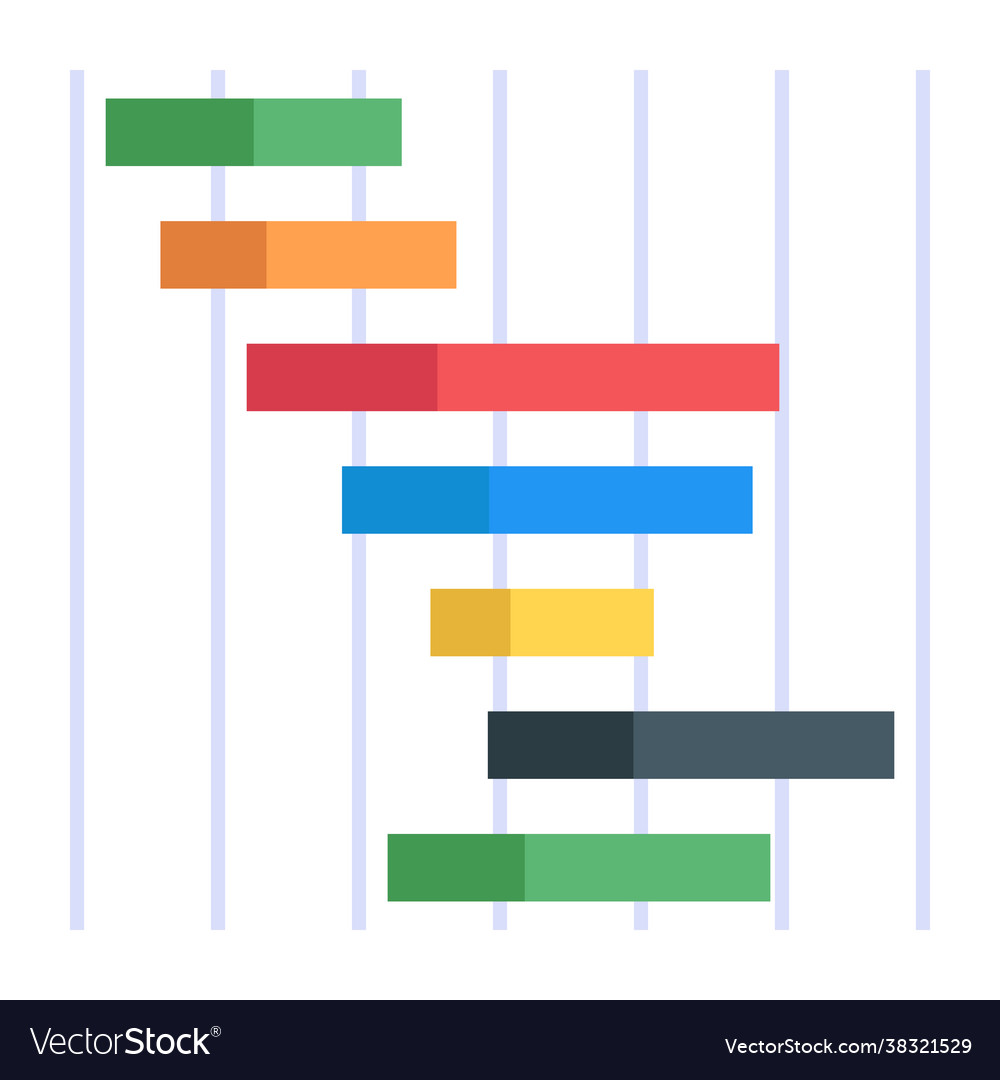 Basic gantt chart Royalty Free Vector Image - VectorStock