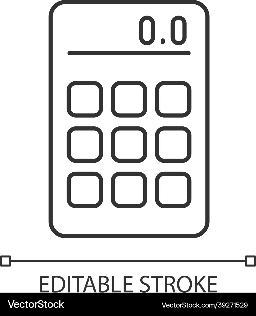 Calculator linear icon Royalty Free Vector Image
