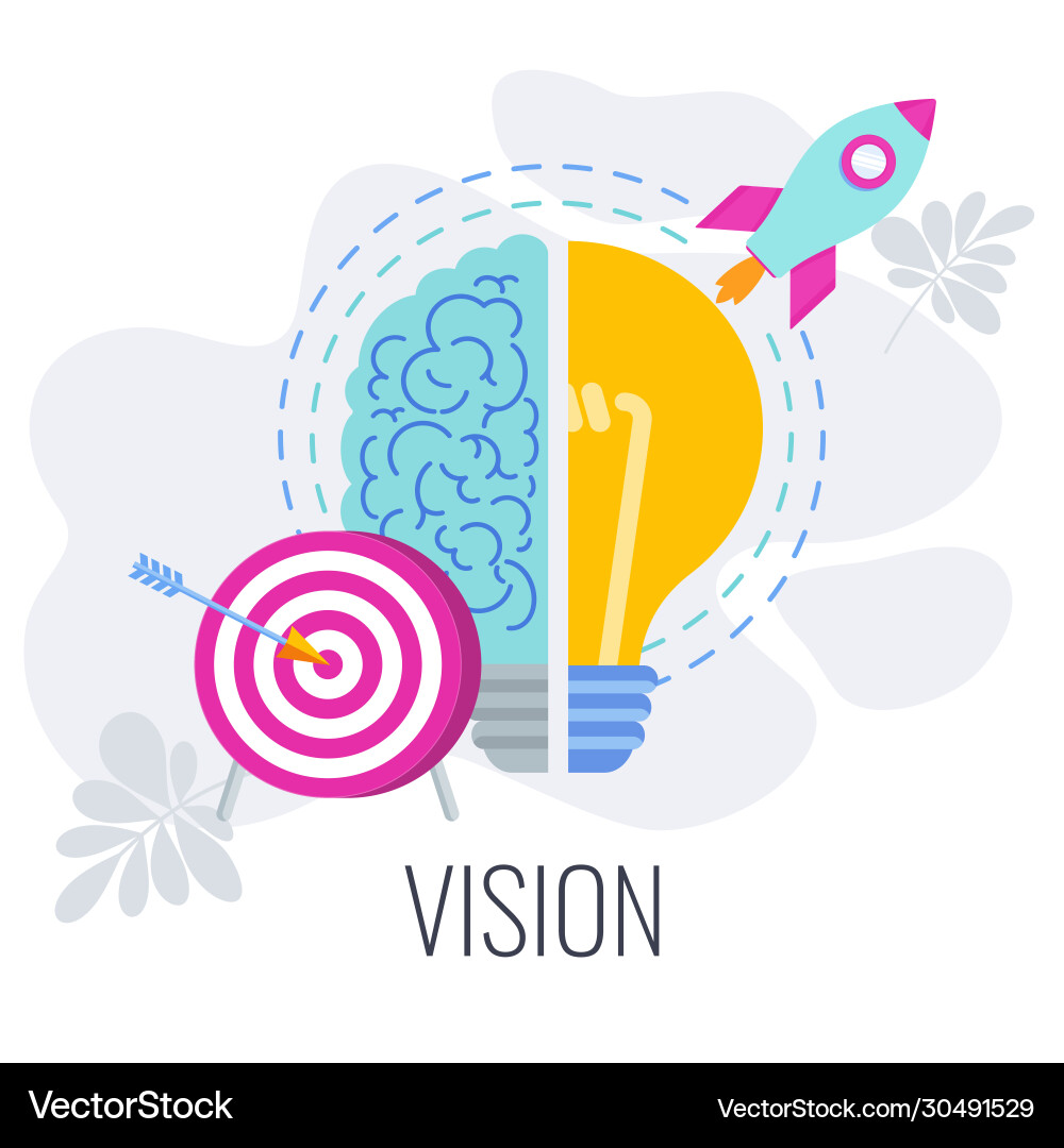 Vision infographics pictograph half brain half Vector Image