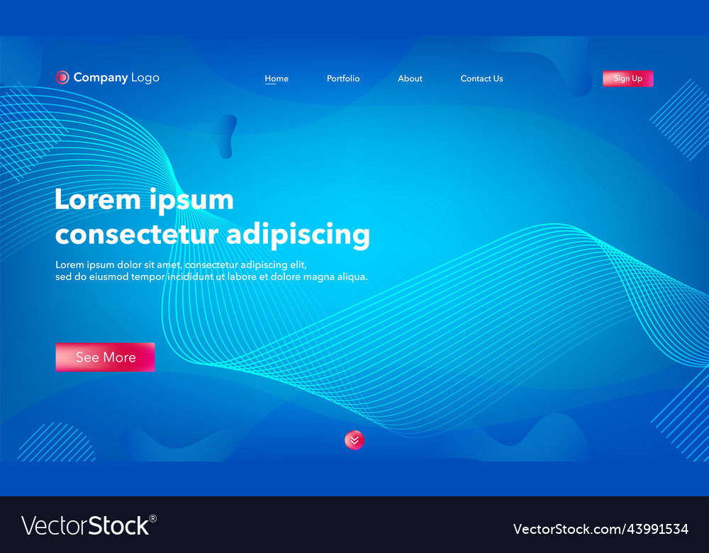 Abstract background website landing page template Vector Image