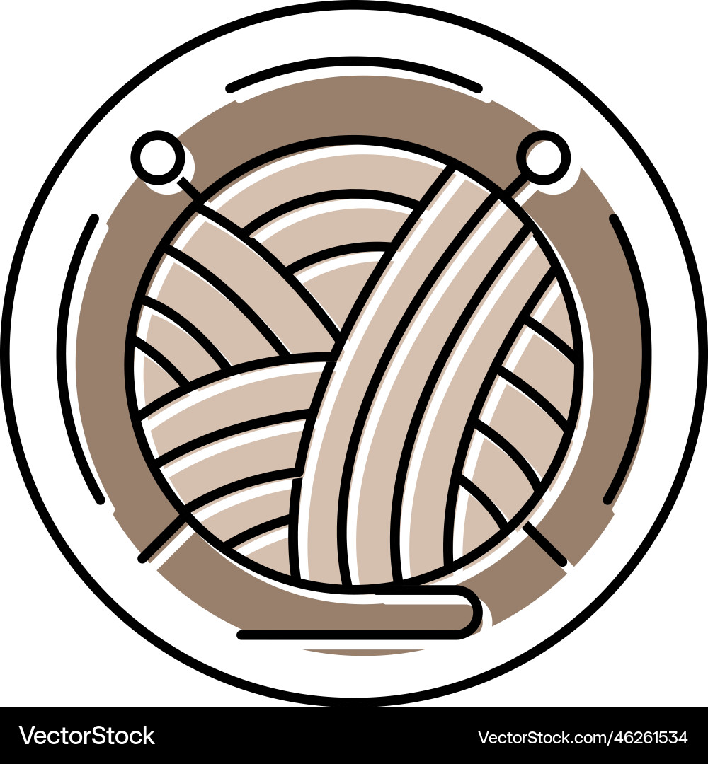 Knitted fabric material color icon Royalty Free Vector Image