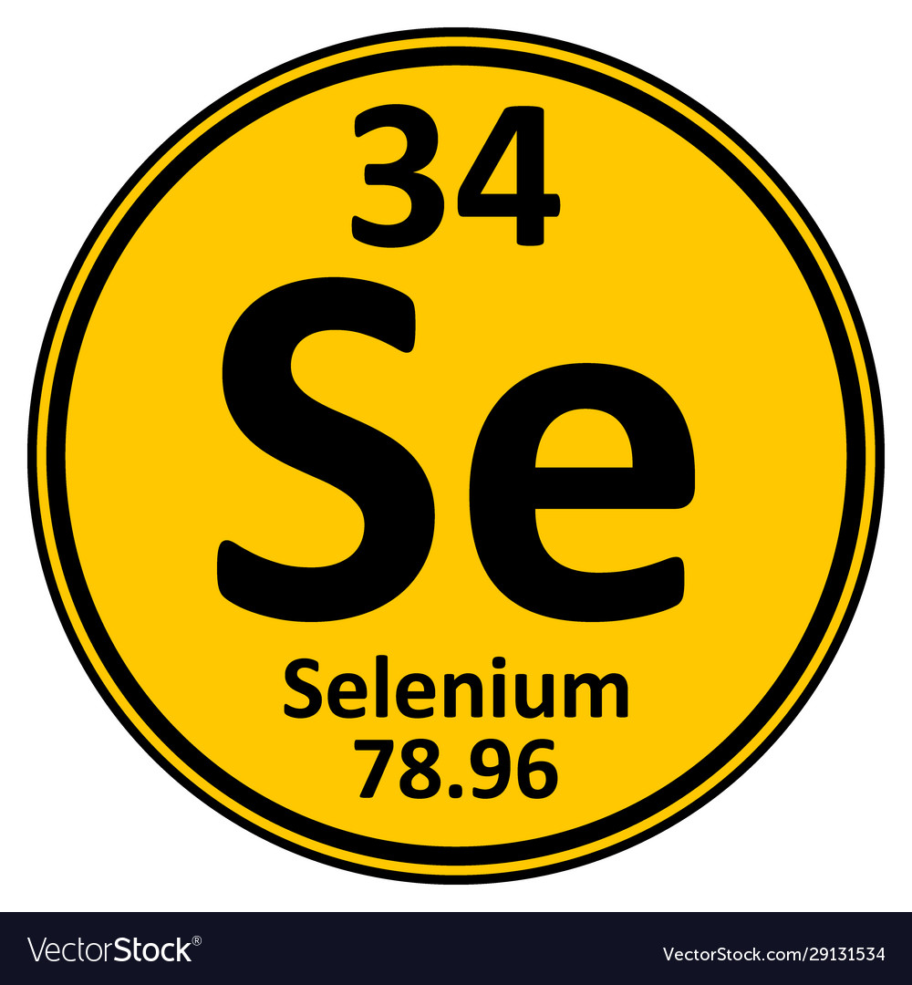Periodic table element selenium icon Royalty Free Vector