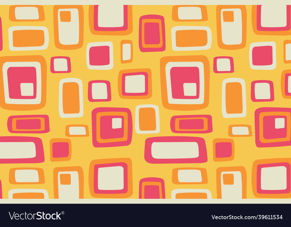 Retro Square Pattern Wallpaper