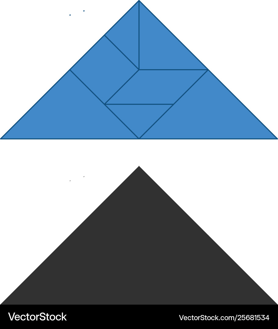 Tangram traditional chinese dissection puzzle Vector Image
