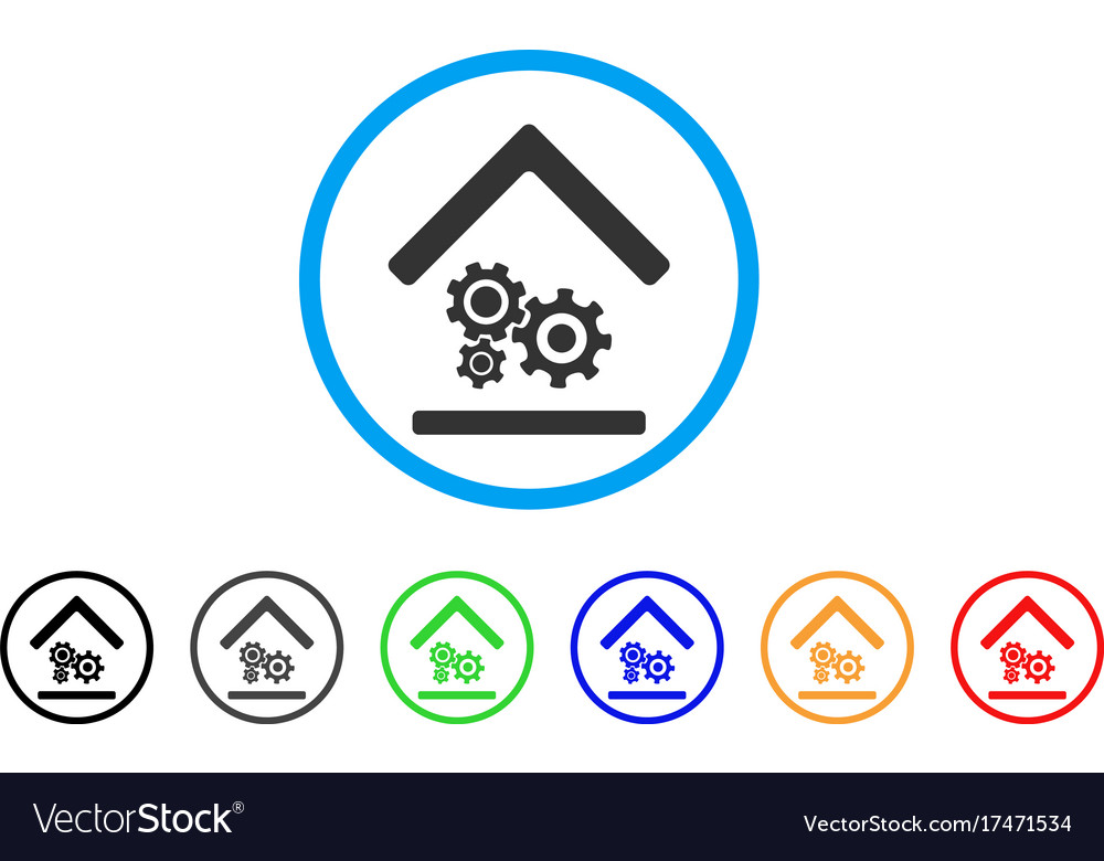 Workshop rounded icon Royalty Free Vector Image