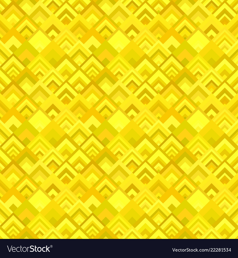 Yellow abstract diagonal square tile mosaic Vector Image
