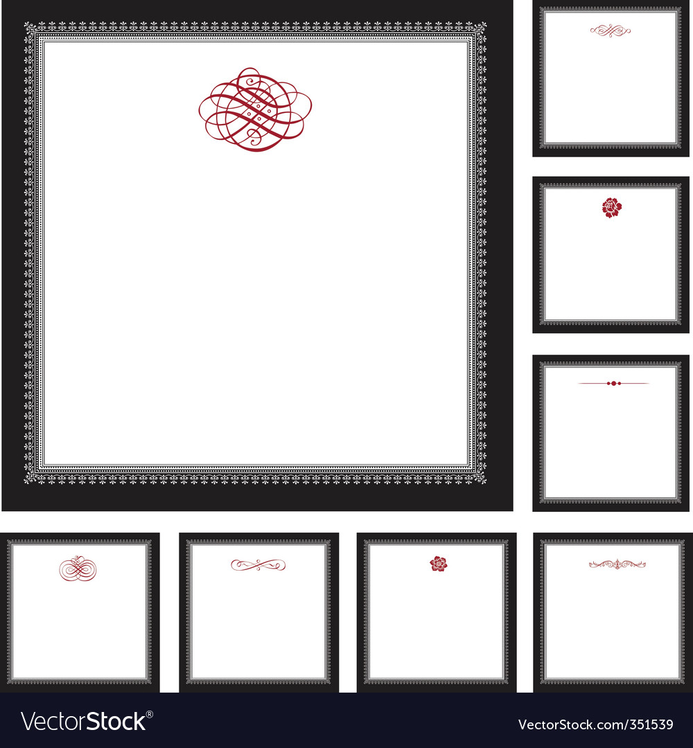 Frames set Royalty Free Vector Image - VectorStock