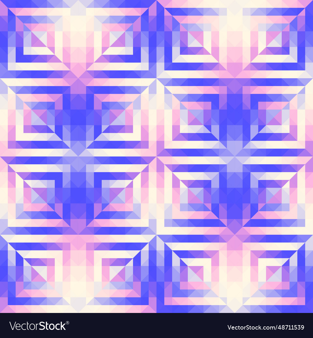 Geometric Seamless Abstract Pattern In Low Poly Vector Image
