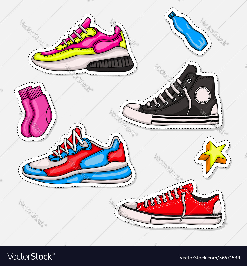 Sneaker fit for fashion collection or sports Vector Image