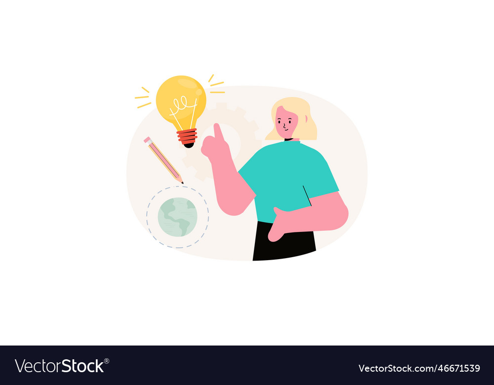 Solution in business solving to look idea concept Vector Image