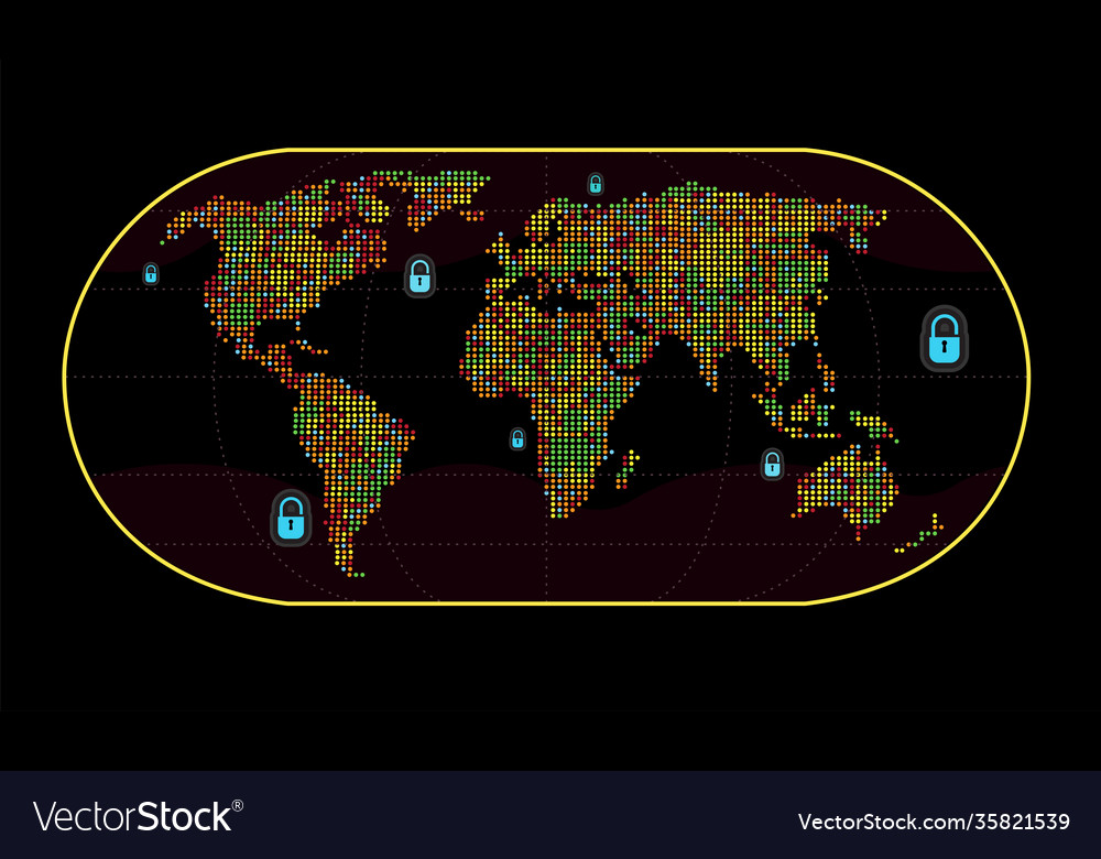 World map Royalty Free Vector Image - VectorStock