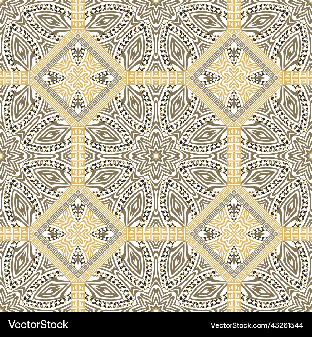 Beautiful patterns greek floral seamless pattern Vector Image