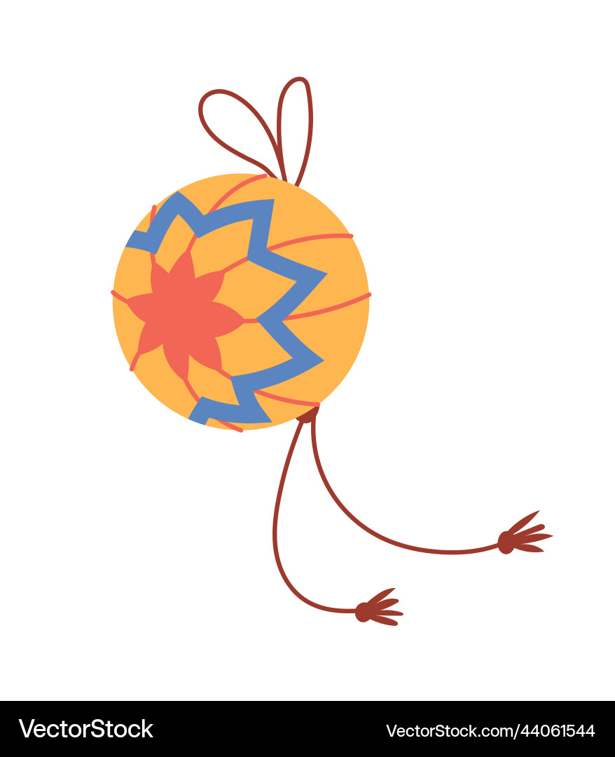 Japanese ball with thread icon Royalty Free Vector Image
