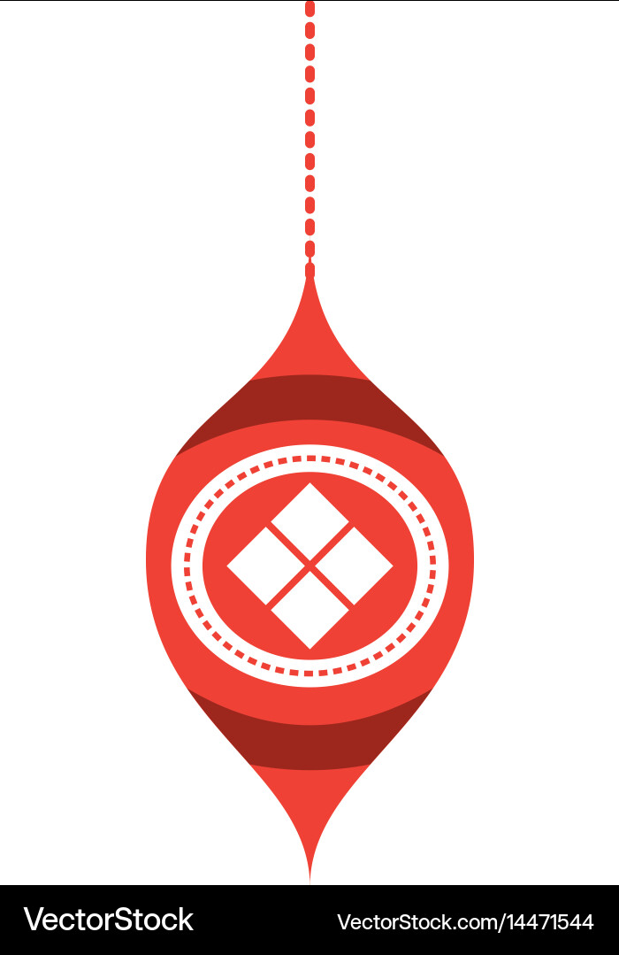 Merry christmas ball hanging Royalty Free Vector Image
