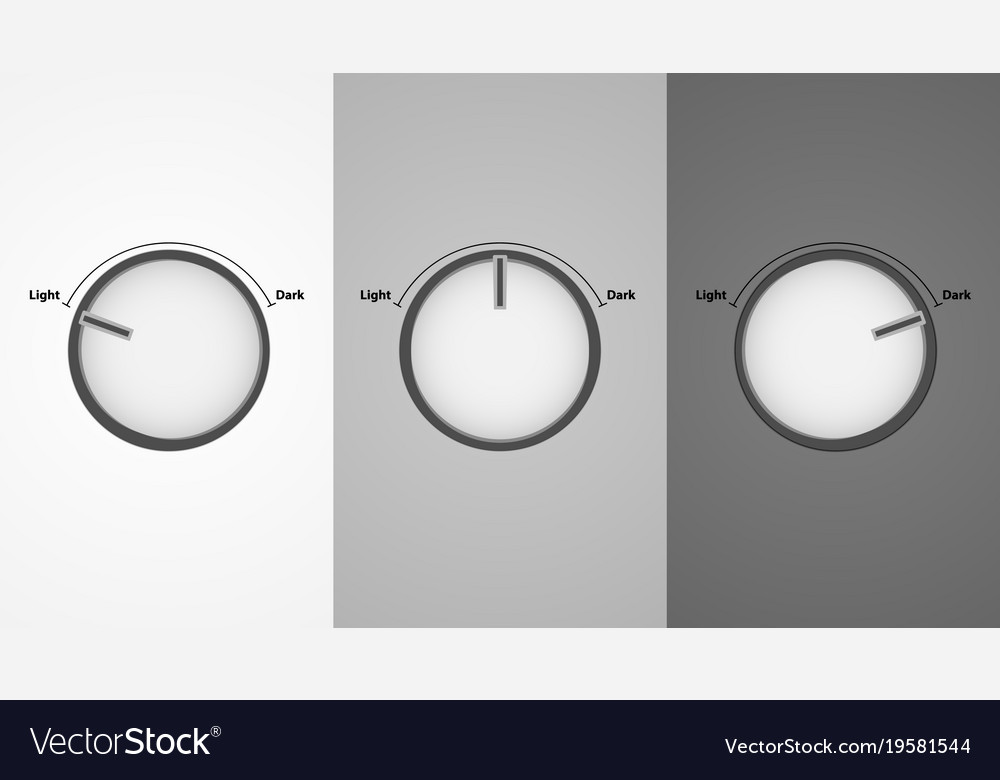 Round button controller Royalty Free Vector Image