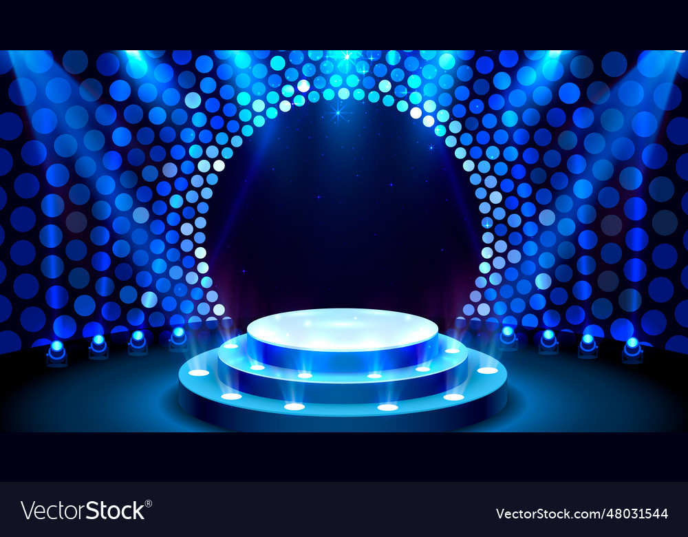 Show light stage podium scene with for award Vector Image Show light stage podium scene with for award Vector Image