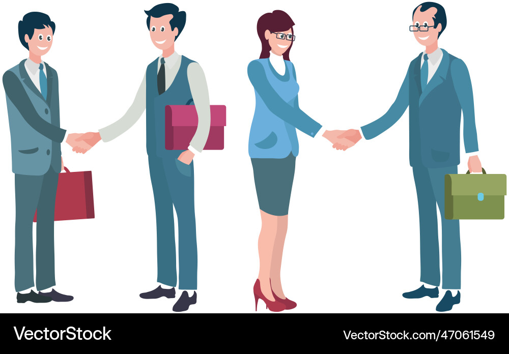 Business partnership cooperation beginning Vector Image