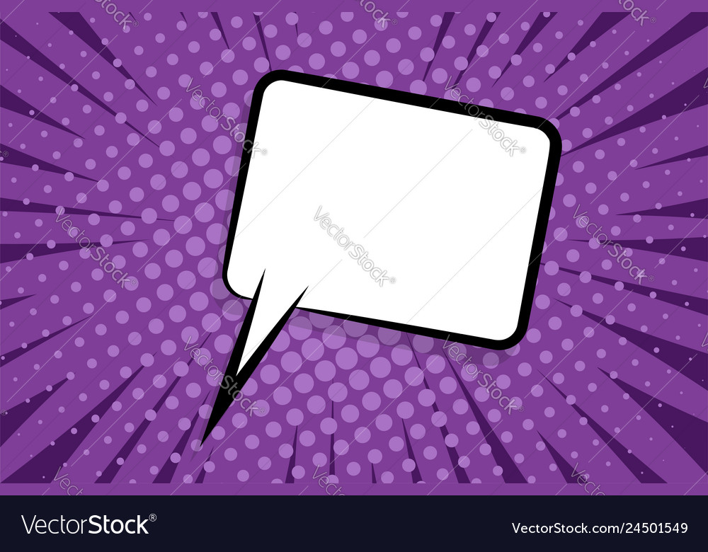Comic book empty speech bubble Royalty Free Vector Image
