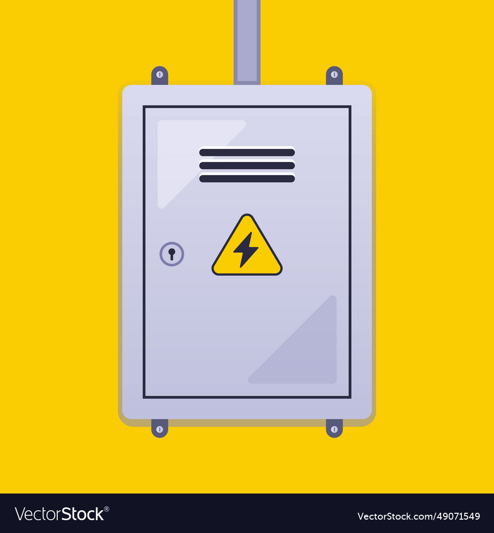 Electrical panel hangs flat Royalty Free Vector Image