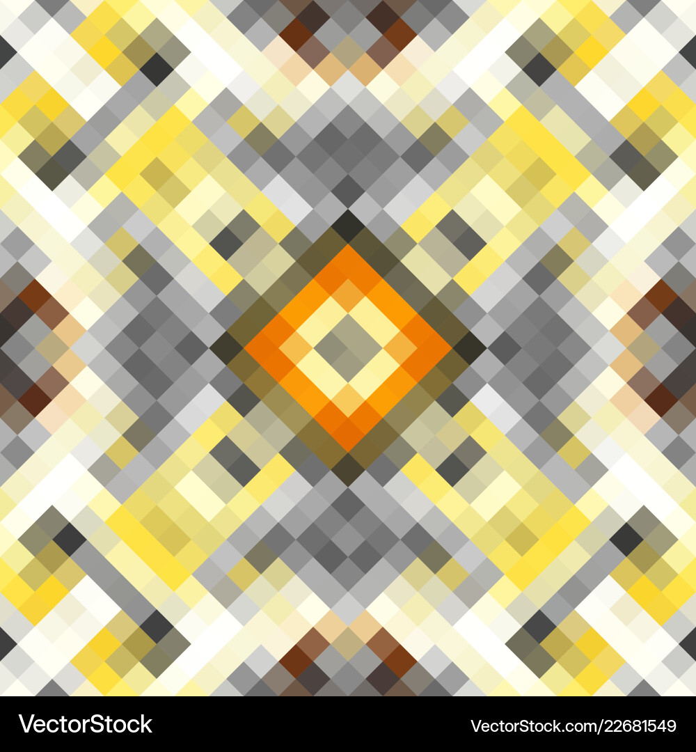 Geometric abstract symmetric pattern in pixel art Vector Image