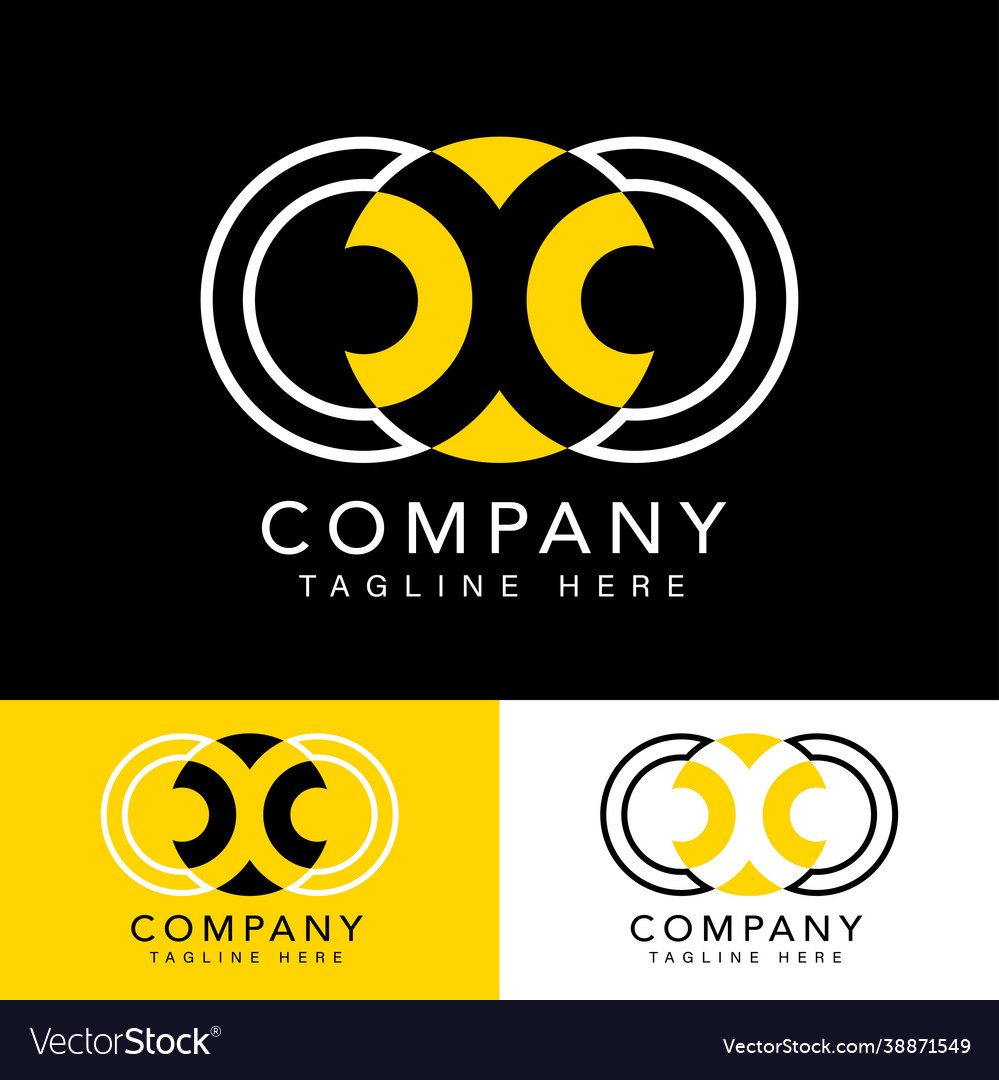 Letter cc logo Royalty Free Vector Image - VectorStock