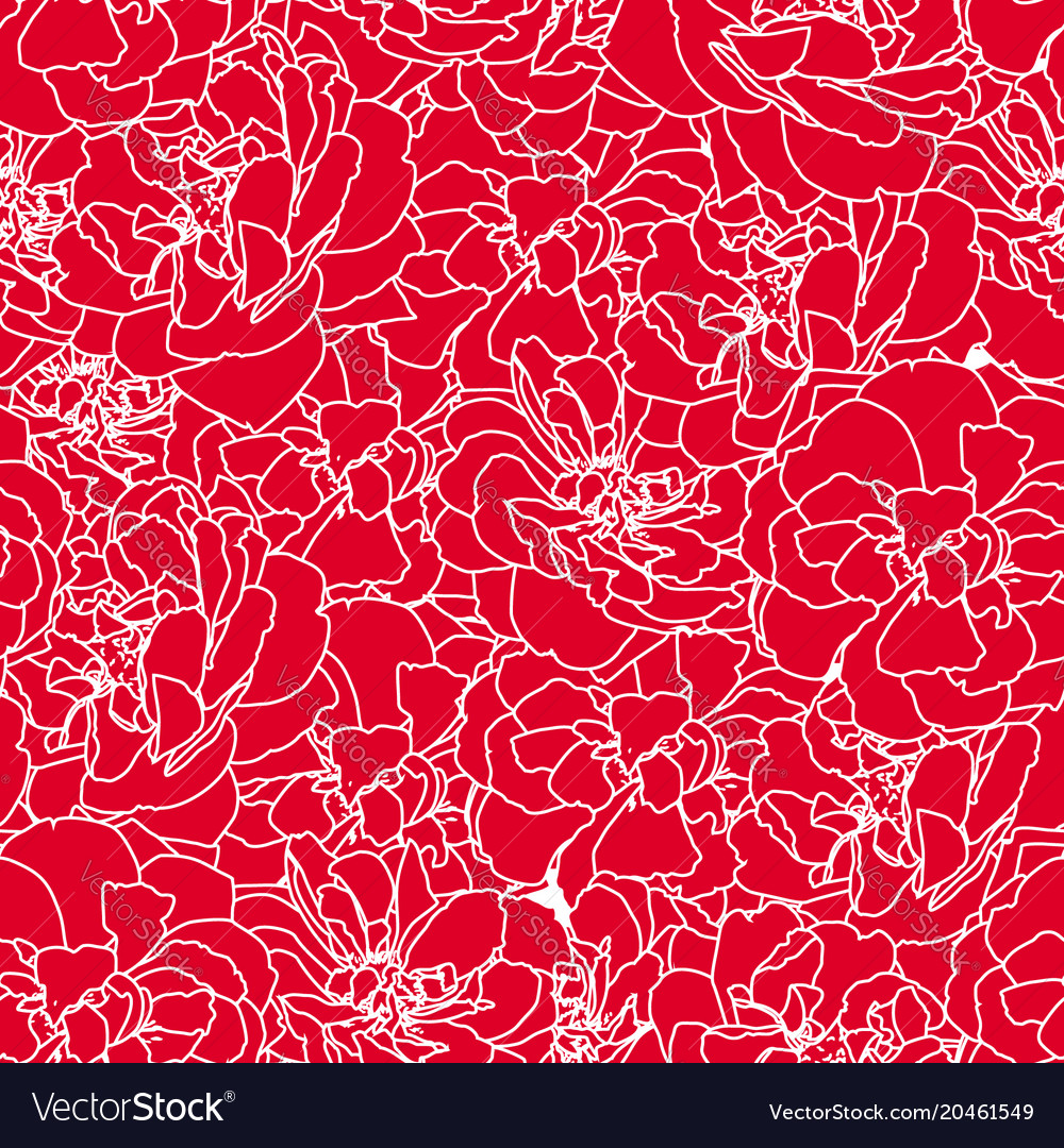 Red rose seamless pattern Royalty Free Vector Image