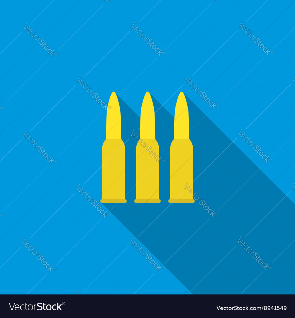 Three bullets icon flat style Royalty Free Vector Image