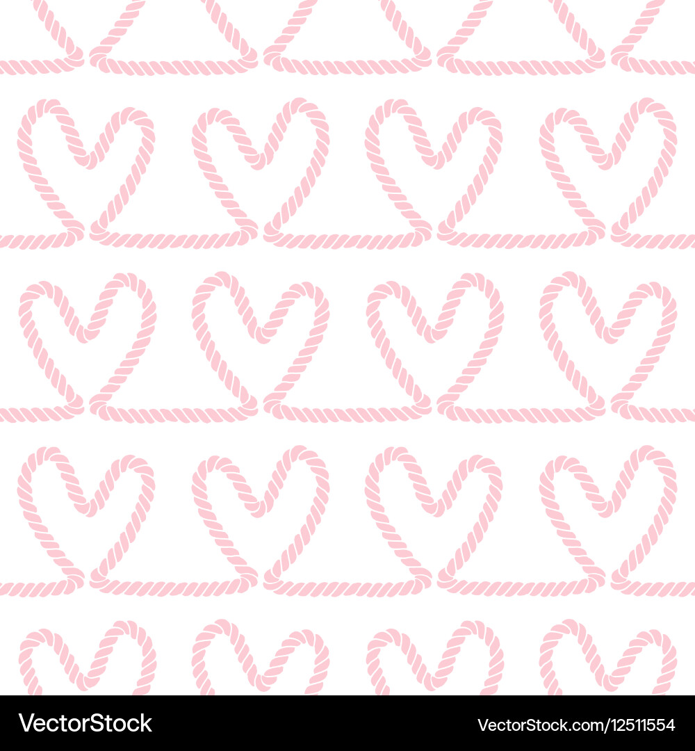 Seamless nautical romantic rope pattern Royalty Free Vector