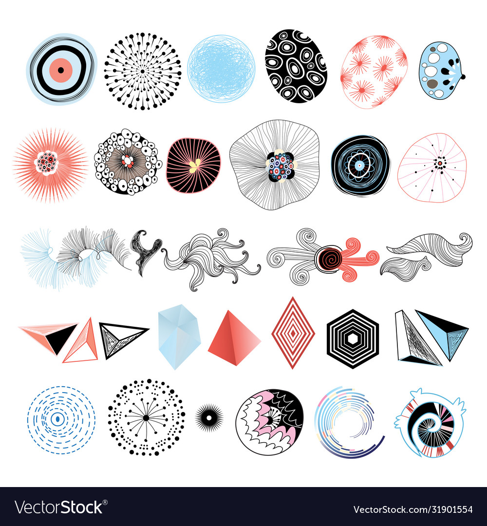 Set abstract elements Royalty Free Vector Image