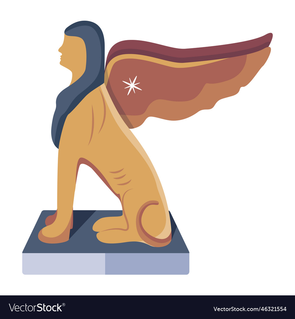 Sphinx sculpture Royalty Free Vector Image - VectorStock