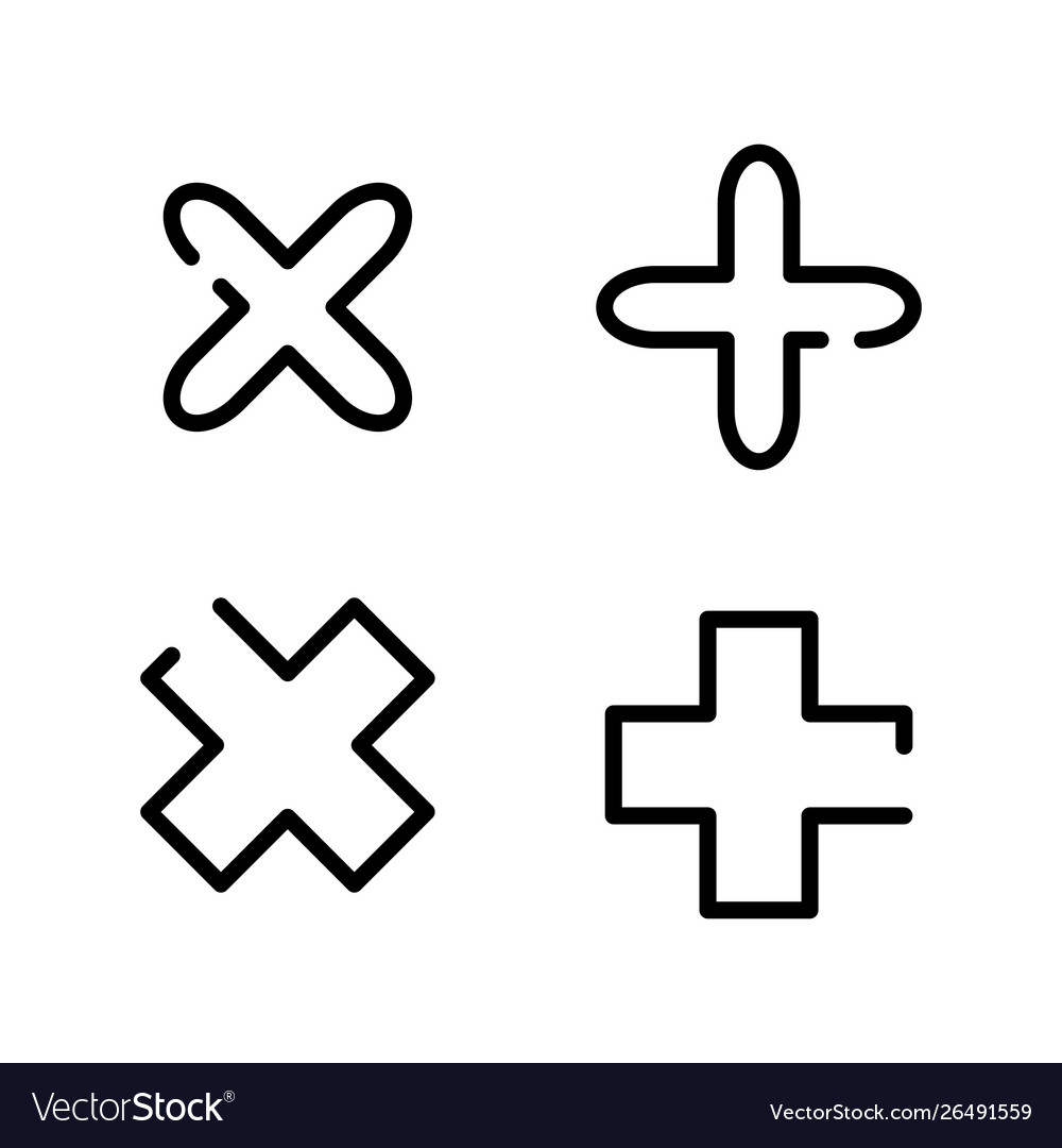 Add remove icons Royalty Free Vector Image - VectorStock