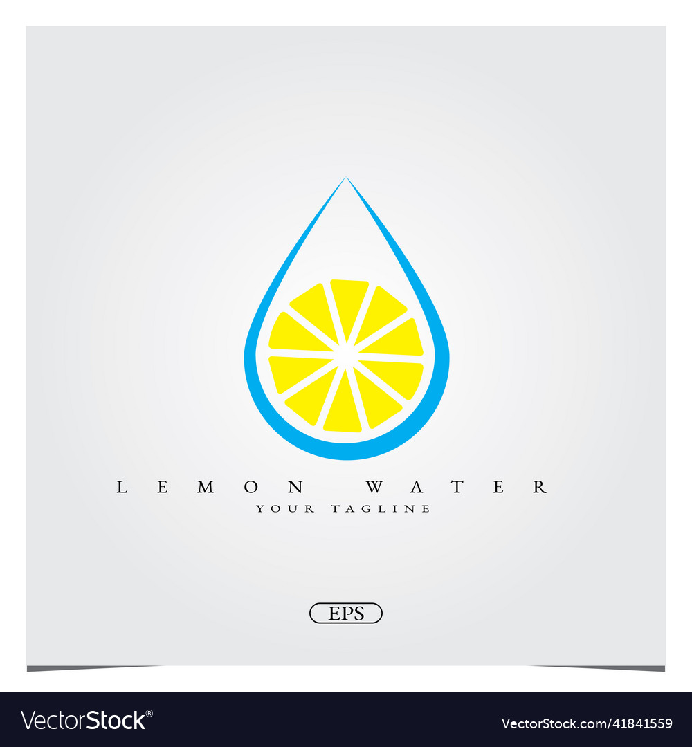 Lemon water logo design logo premium elegant Vector Image Lemon water logo design logo premium elegant Vector Image