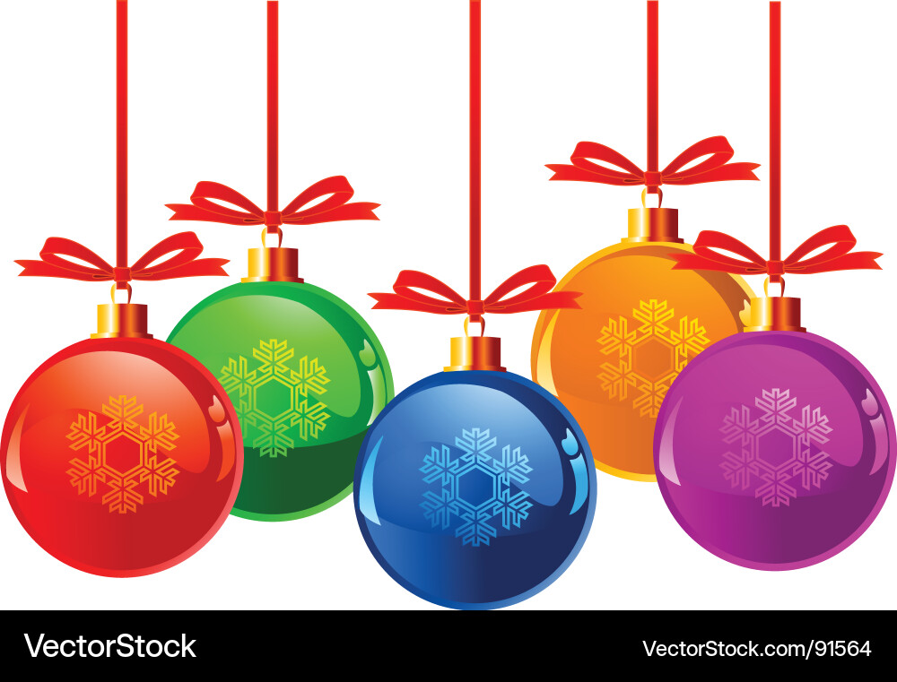 Christmas balls Royalty Free Vector Image - VectorStock
