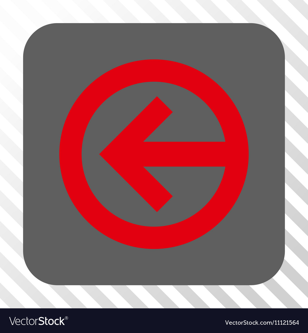 Direction left rounded square button Royalty Free Vector