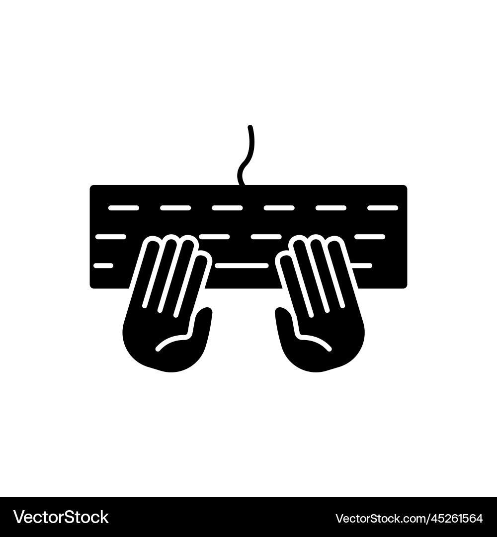 Icon above the keyboard coding programing Vector Image