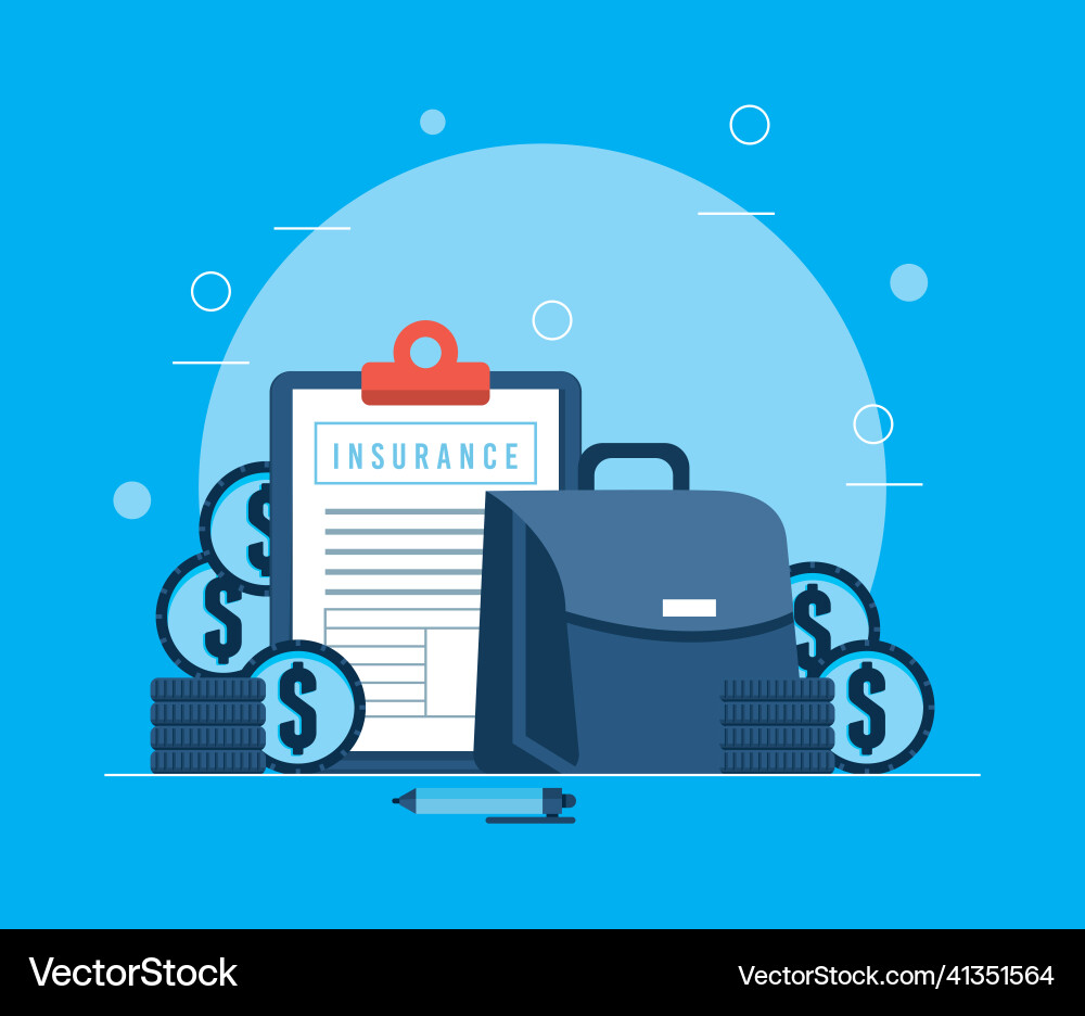 Insurance service policy Royalty Free Vector Image