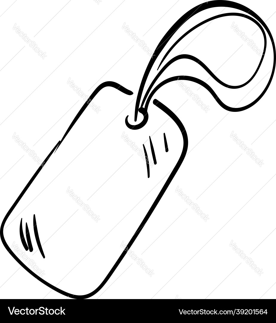 Tag discount label coloring page or book Vector Image