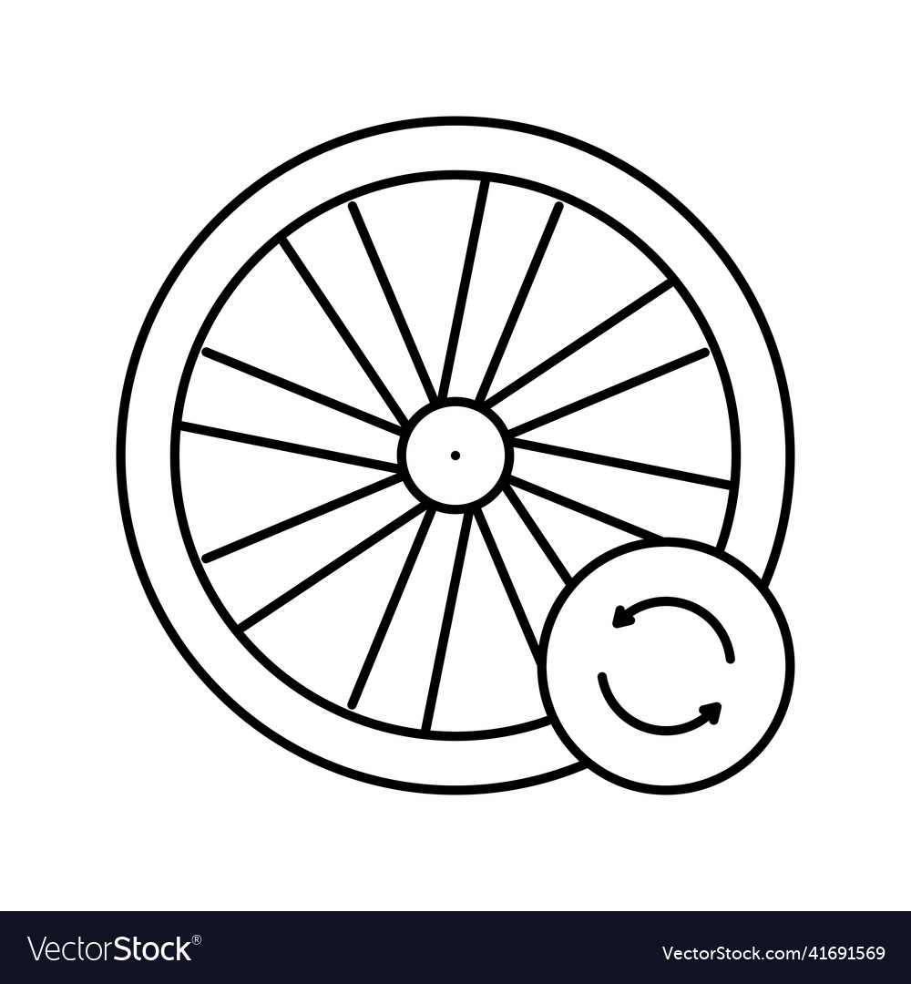 Bicycle wheel alignment line icon Royalty Free Vector Image Bicycle wheel alignment line icon Royalty Free Vector Image