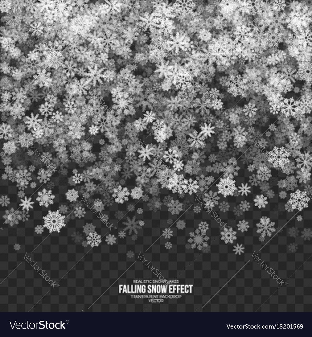 Falling snow 3d effect Royalty Free Vector Image