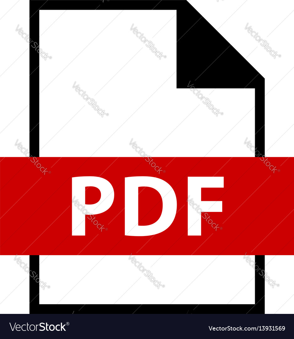 File Name Extension Pdf Type Royalty Free Vector Image