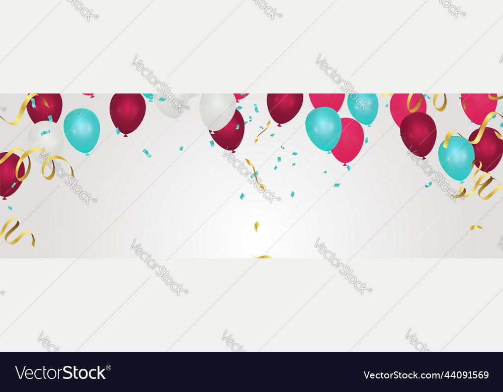 Grand opening card design with balloons white Vector Image Grand opening card design with balloons white Vector Image
