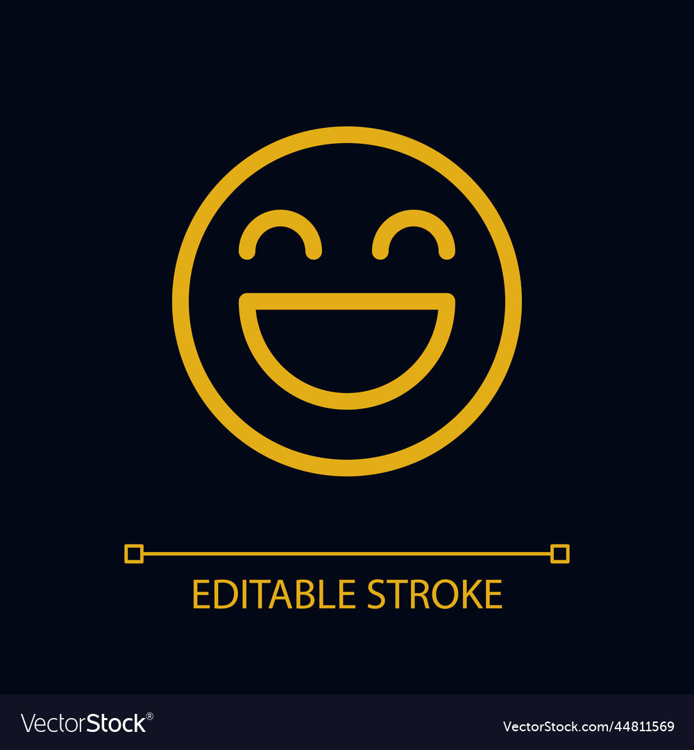 Laughing emoji pixel perfect color linear ui icon Vector Image Laughing emoji pixel perfect color linear ui icon Vector Image