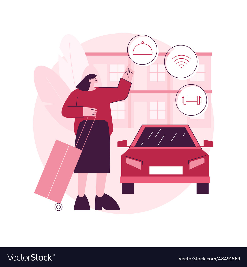 Motel service abstract concept Royalty Free Vector Image