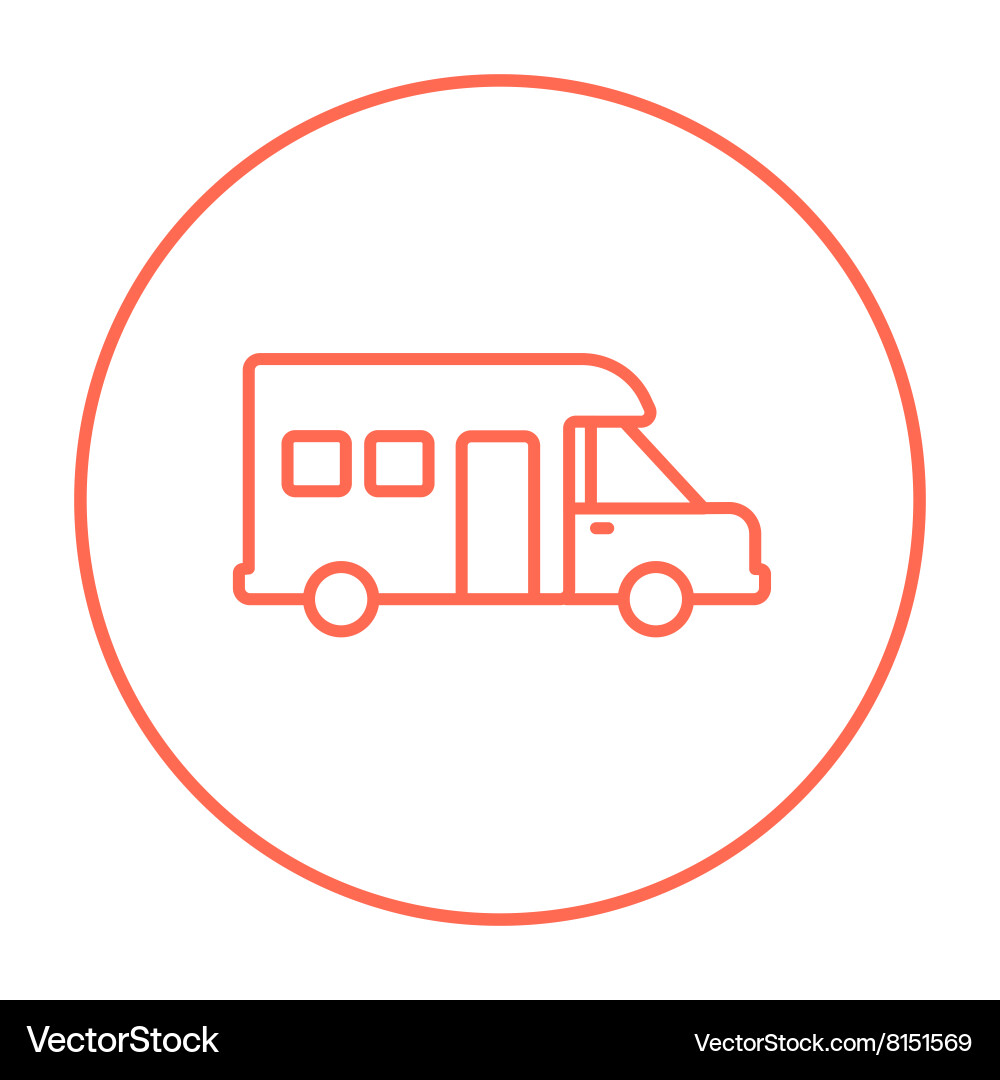 Motorhome line icon Royalty Free Vector Image - VectorStock
